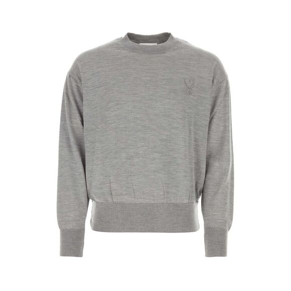 Ami | Sweaters | Ami Grey Wool Sweater | Poshmark